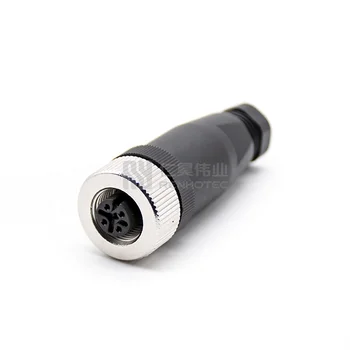 Ip67 Waterproof M12 5 Pin Female Straight Assembly Plug Screw-joint ...