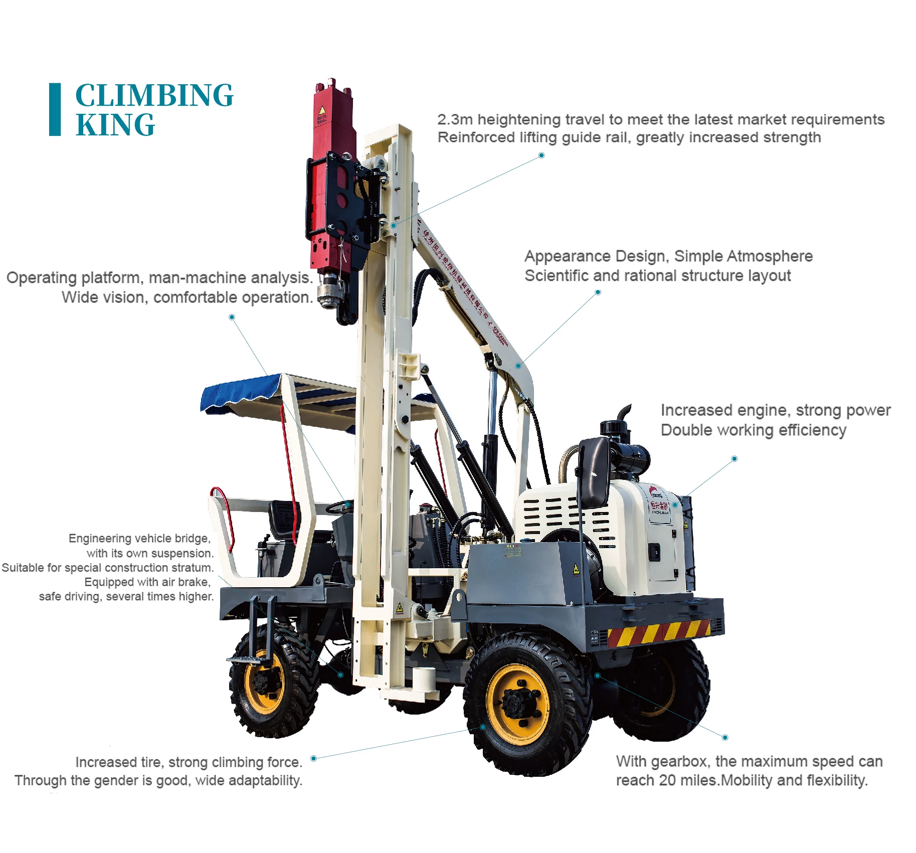 Guardrail Installing Machine Hydraulic Highway Guardrail Pile Driver ...