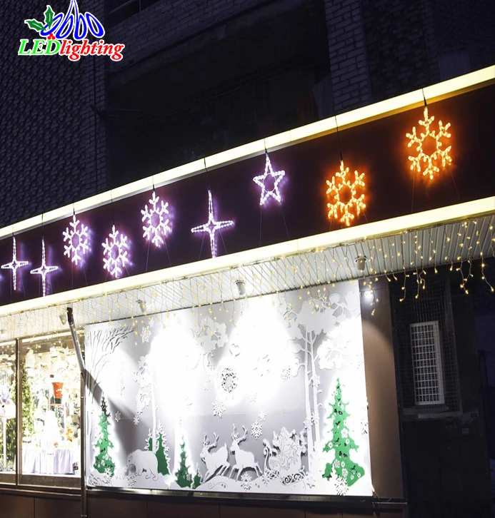 Outdoor Ip65 Motif Snowflake Rope Light Snow Flakes For Street Lamp ...