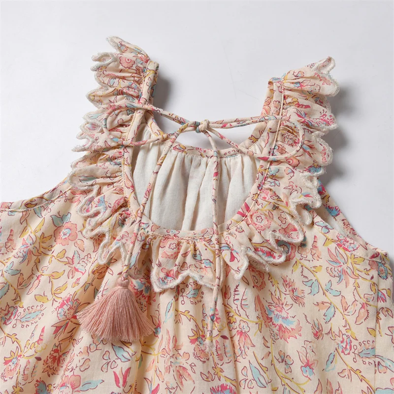 Custom Pink Princess T-shirt For Kids Girl Flower Sleeveless Baby Tops ...