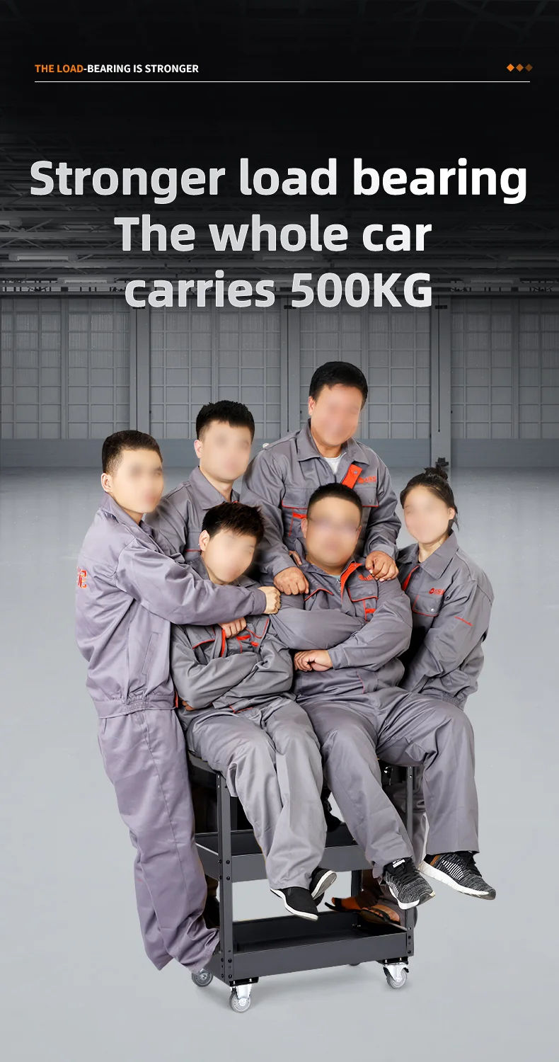 Steel 3 Shelf Mechanical Tool Cart Garage Storage 3 Layer Mechanic ...