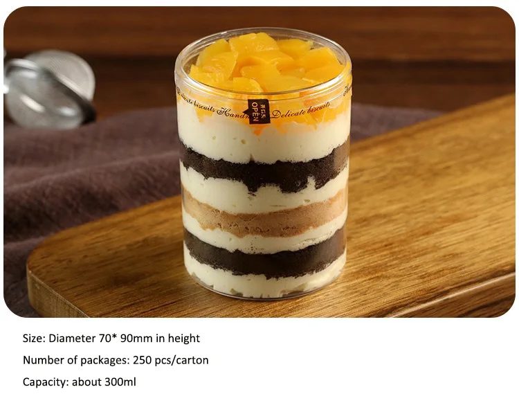 Transparent Tiramisu Box - Perfect for Dessert Packaging