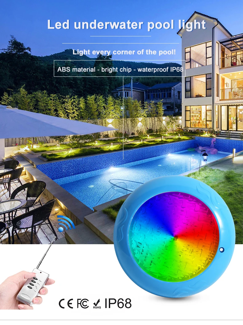 Ac 12V Wall Mounted Warm White Light Remote Controlled Led Color ...