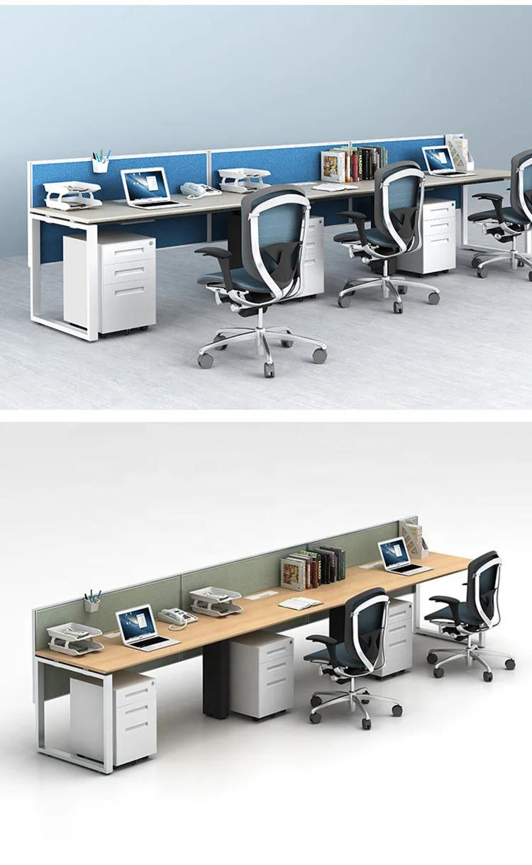 Office Cubicle Partition Work Station Desk 2 4 6 Person Office Computer ...