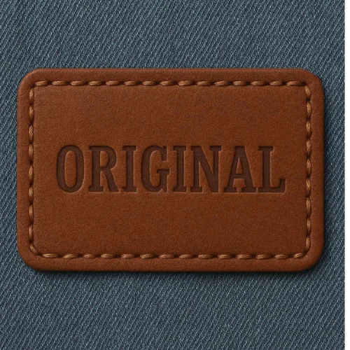 Hot Sale Custom PU Leather Patch Label Black Color Debossed Logo Iron ...