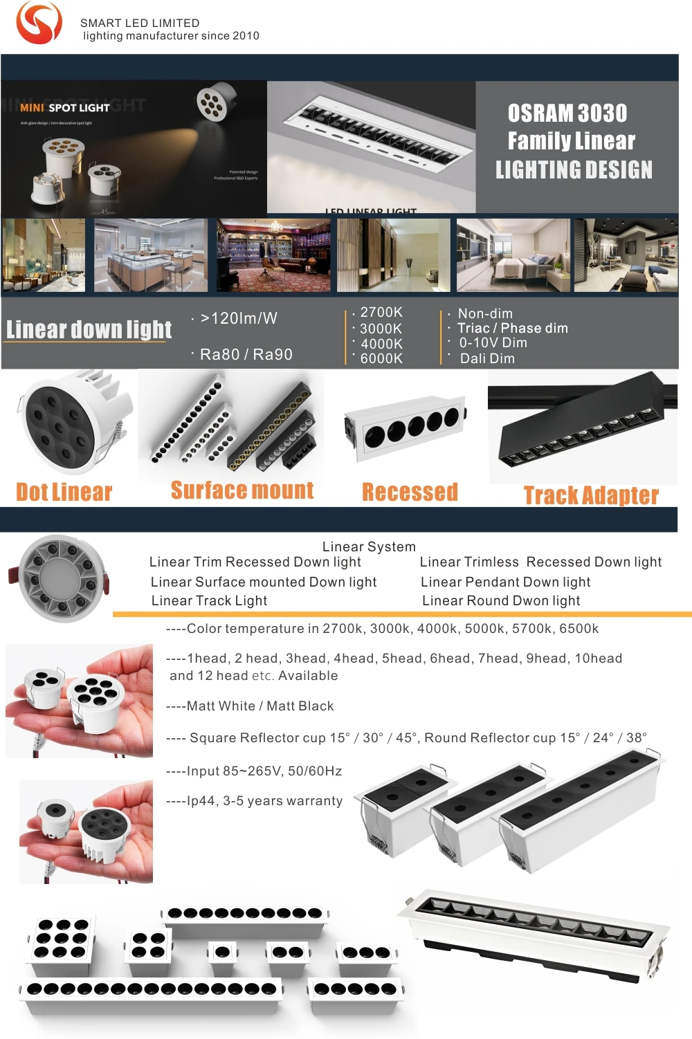 Smart LED Office Lighting - Efficient and Dimmable Fixtures