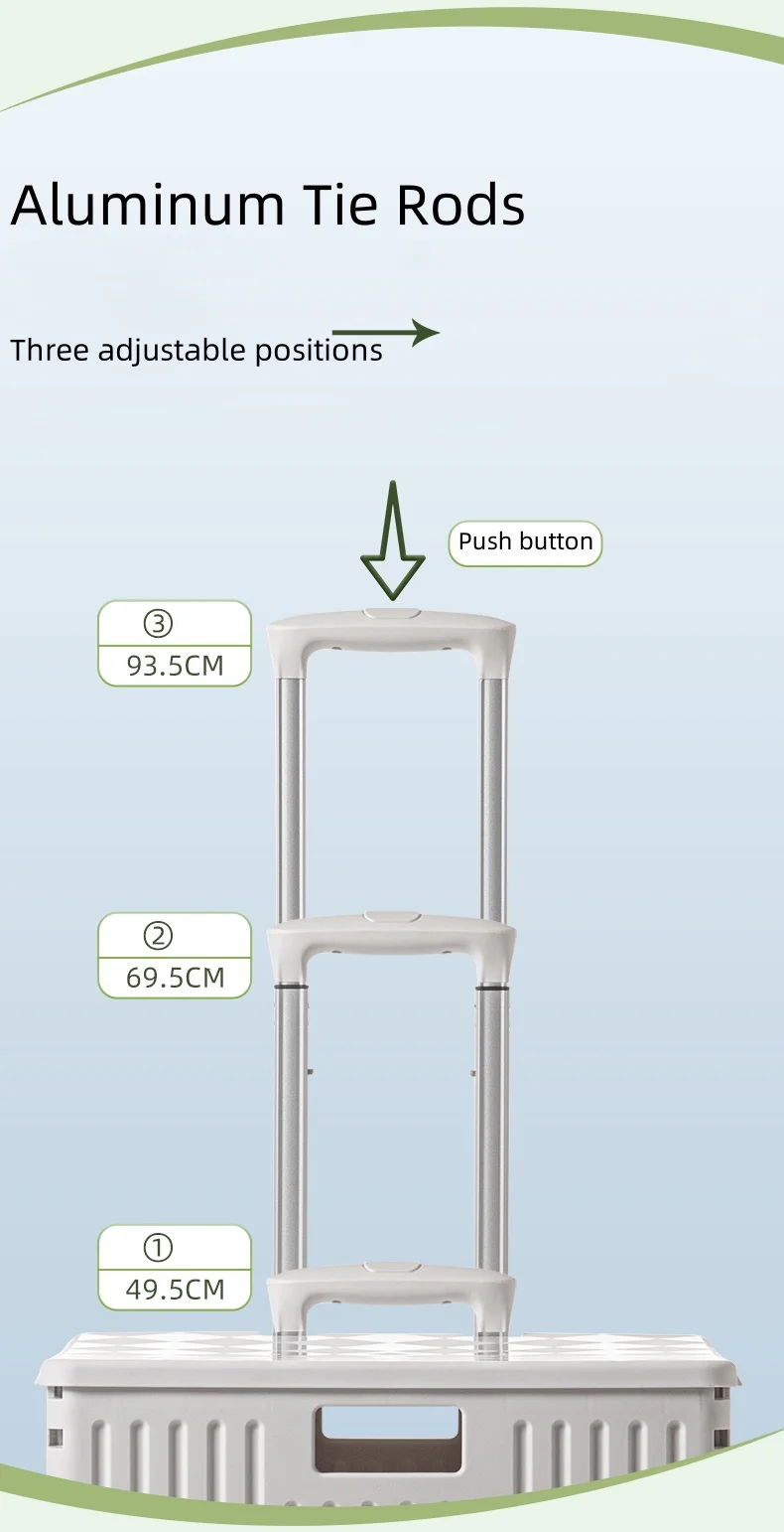 Modern Multi-Functional Foldable Plastic Trolley Case Rectangle Design ...