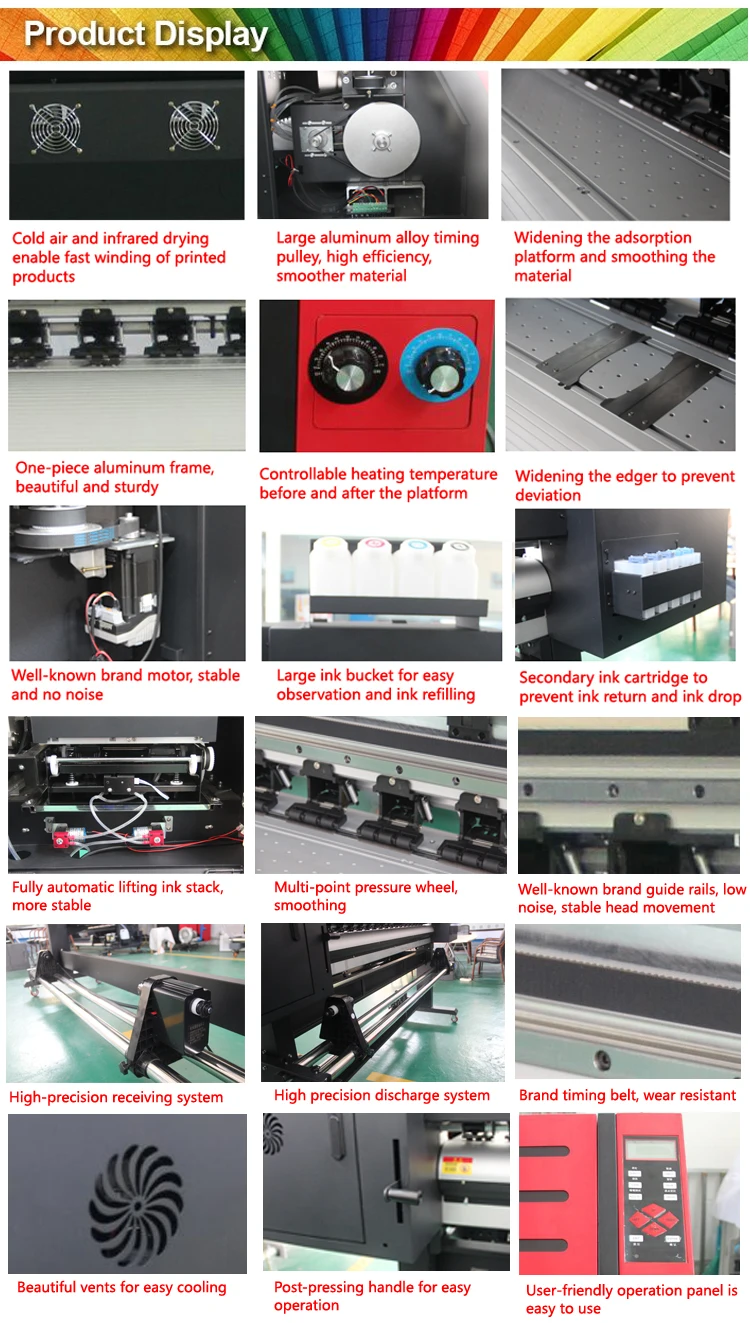 1.8m L1800 6ft Eco Solvent Printer Large Format Plotter With Epson ...