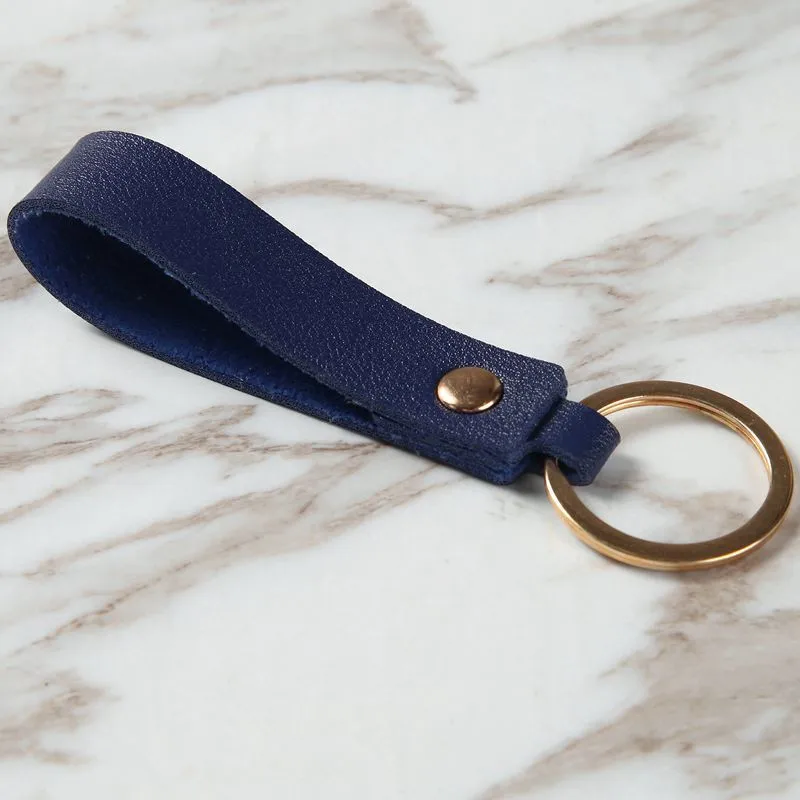 Custom Leather Keychain Wholesale Gold Key Ring Pu Leather Keychain ...