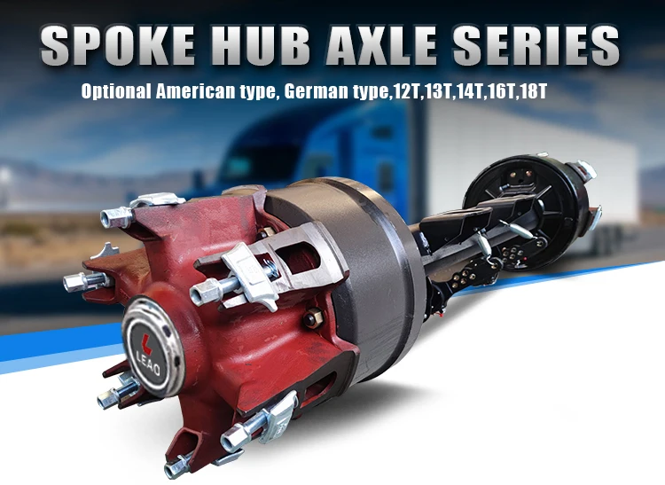 14ton 16ton Spoke Wheel Trailer Axles - Durable & Customizable