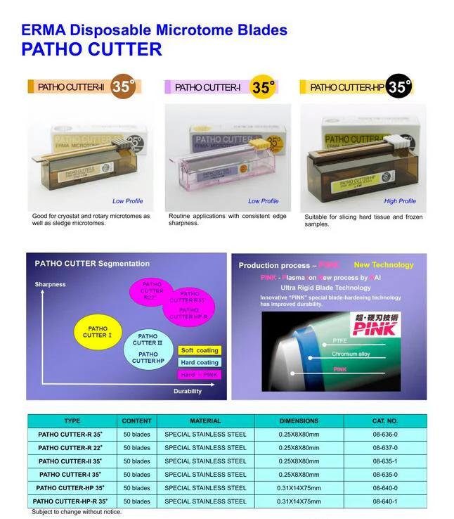 Histology Low Profile Microtome Blade Erma - Buy Microtome Blade ...