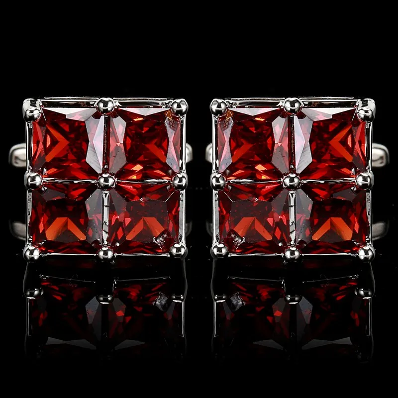 Cufflinks Men's Luxury Cuff link with Colorful ZIRCON Elegant Design ...