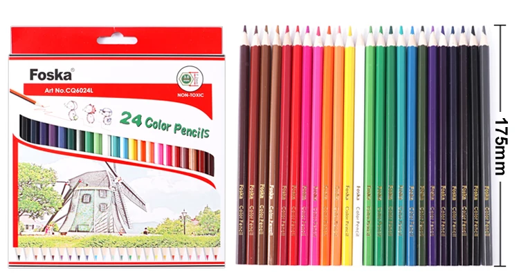 Foska Vivid Colors Pencil Set Custom Multi Colors 12 Colors Mini ...
