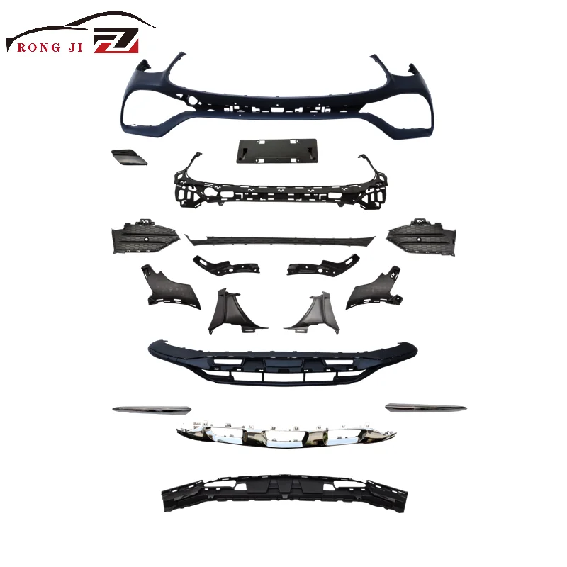 ABS汽车前保险杠电镀零件成型条镀铬适用于梅赛德斯奔驰GLC Sport X253 2020 2021 2538851804 ...