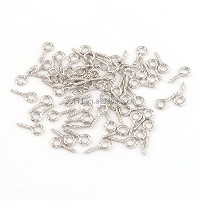 Wholesale Silver Small Tiny Mini Eye Pins 12mm Eyelets Screw Threaded ...