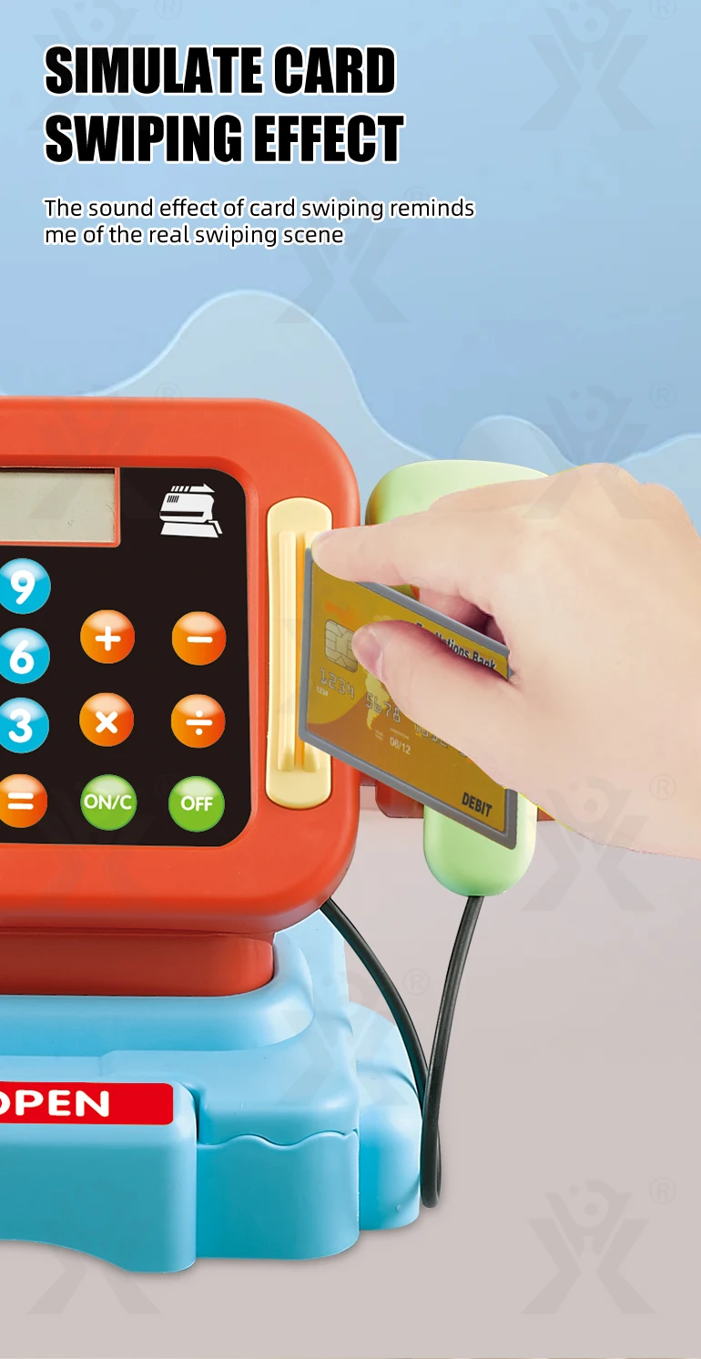 Chengji Kids Pretend Play Simulation Pos Shopping Game Toys Role ...