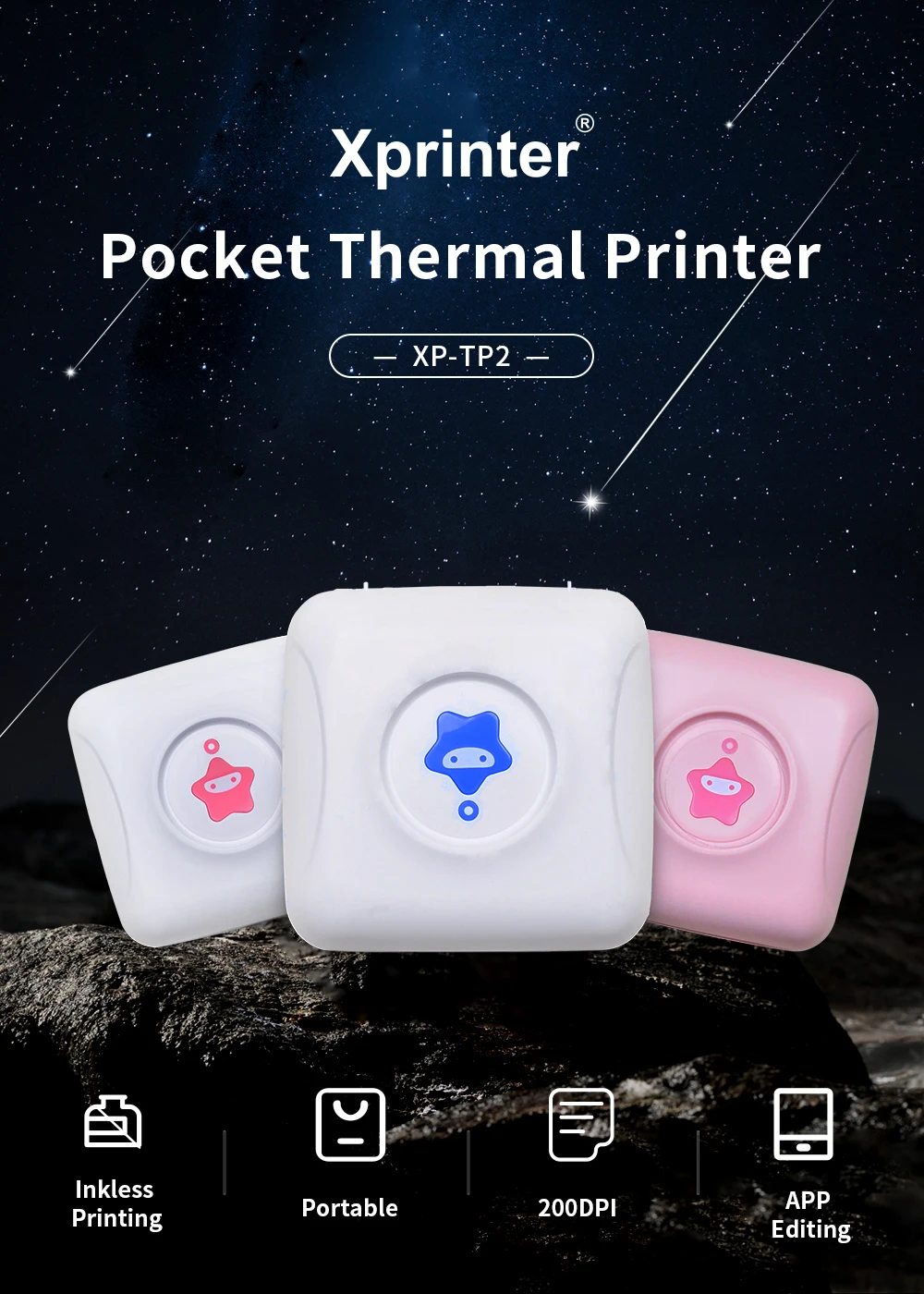 Xprinter Xp-tp2 Imprimante Thermique Portable Printer For Mobile Phone Bluetooth Printer Mini ...