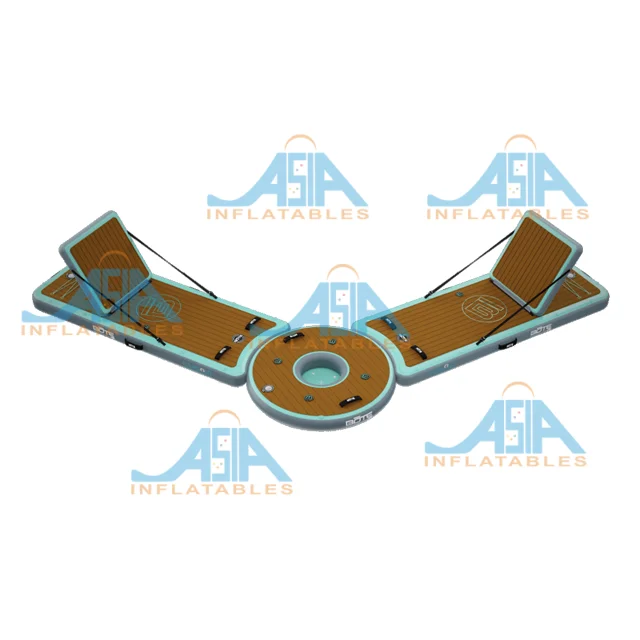 Inflatable Water Floating Raft Platform Pool Bar Table Yacht Dock With ...
