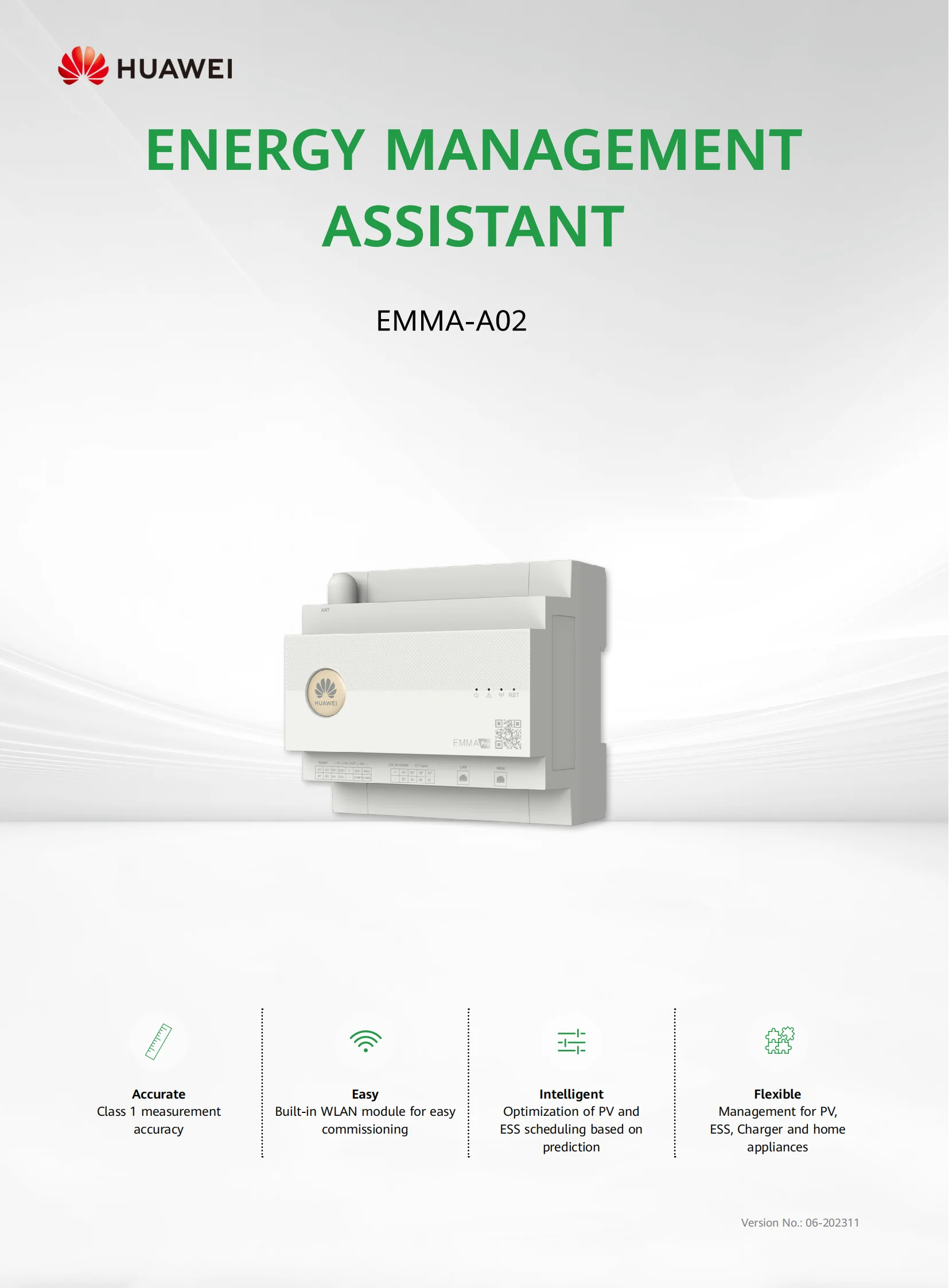 Huawe1 EMMA-A02 Solar Energy Management System Meter 3 Phase