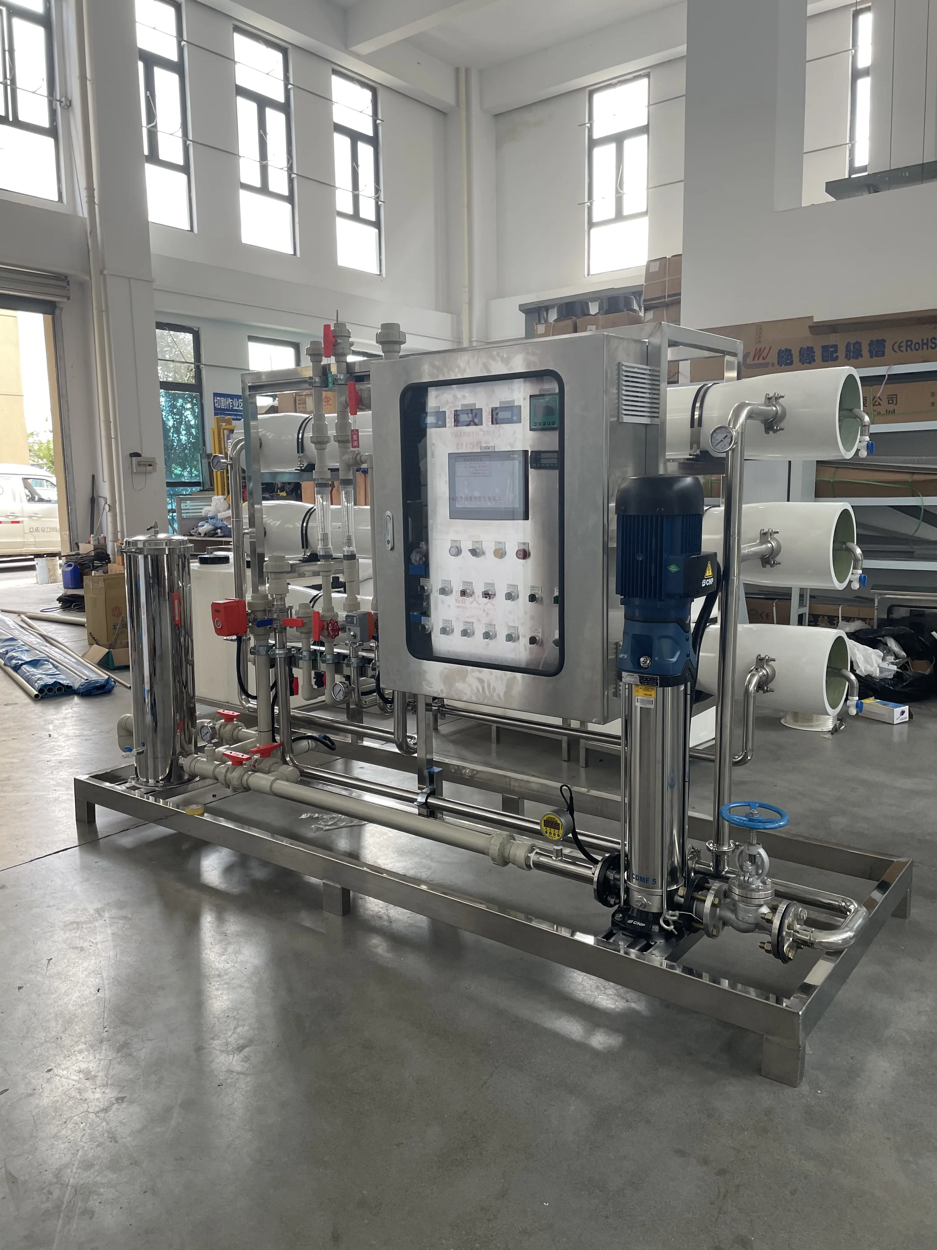 1500l/h One Stage Reverse Osmosis Equipment Ro Pure Water Treatment ...