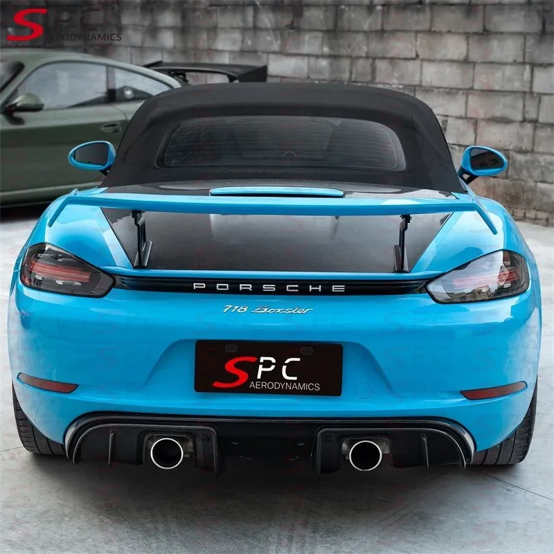Spc 718 Gt4 Rear Wing For Porsche Boxster Cayman 2016-2022 Abs Rear ...