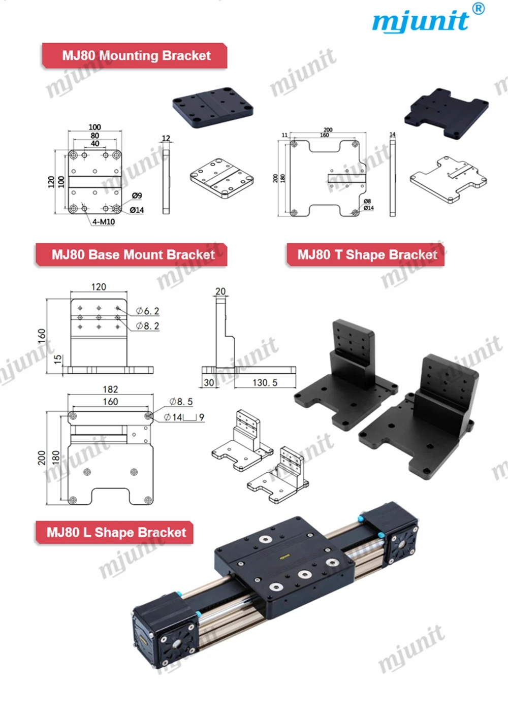 Mjunit Painting And Line Drawing Synchronous Belt Sliding Table Linear ...