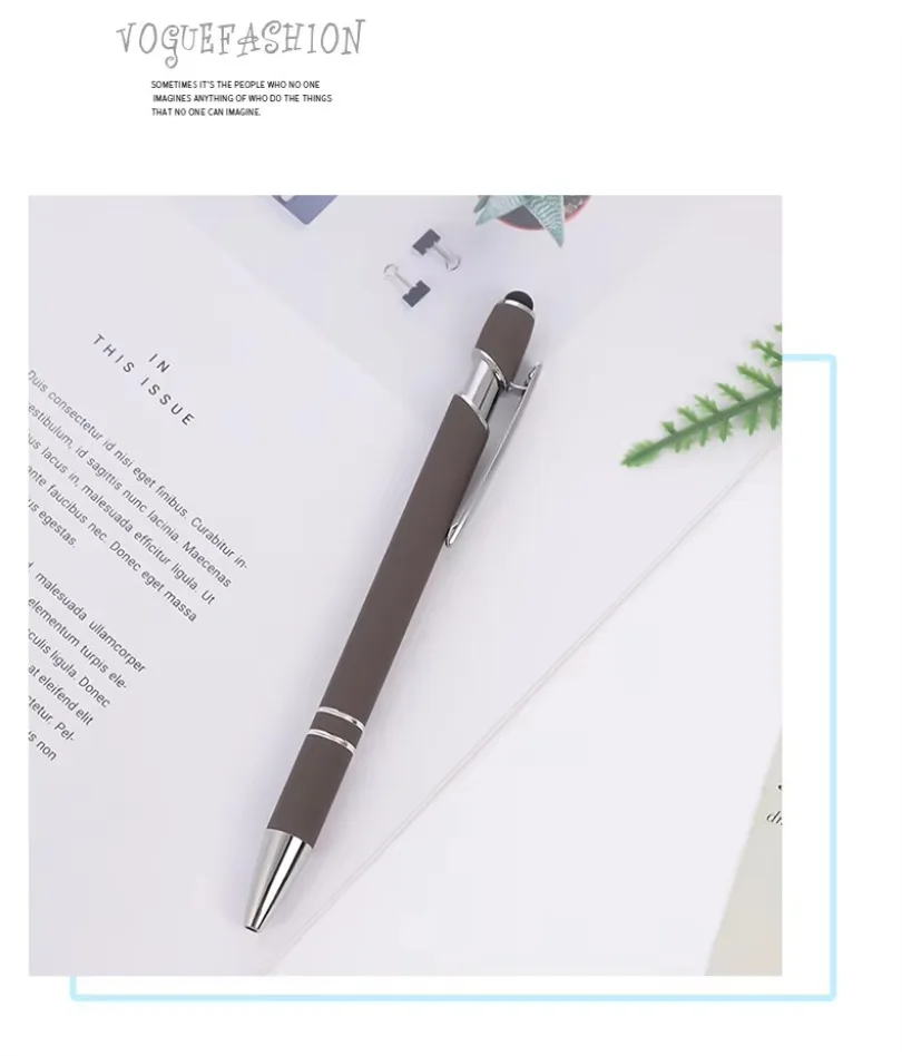Custom 2-in-1 Stylus Retractable Ballpoint Pen for Touch Screens