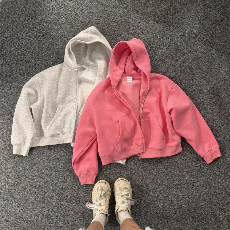 Heavyweight Custom Oversized Distressed Zip up Blank Plain Basic ...