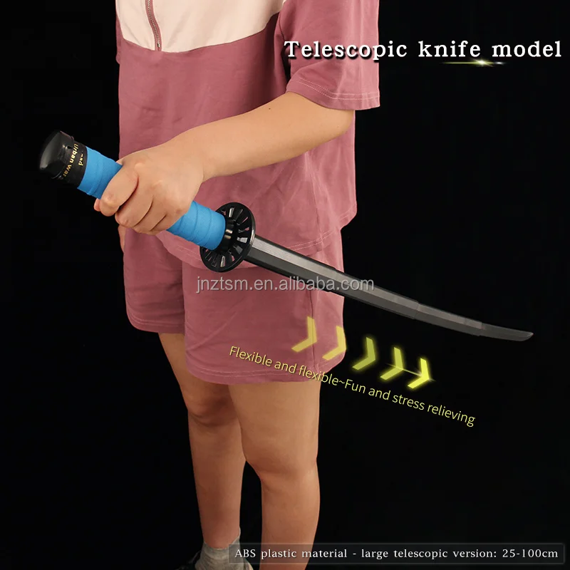 100cm Anime Sword - Retractable Plastic Katana for Cosplay