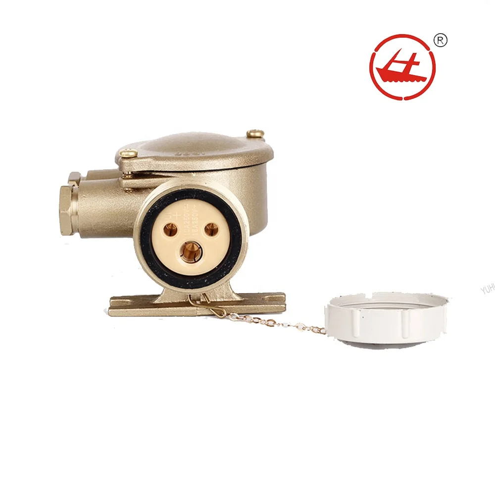 Huaji 24v-500v High Quality 10a/16a Brass Marine Socket 1141/2 - Buy ...