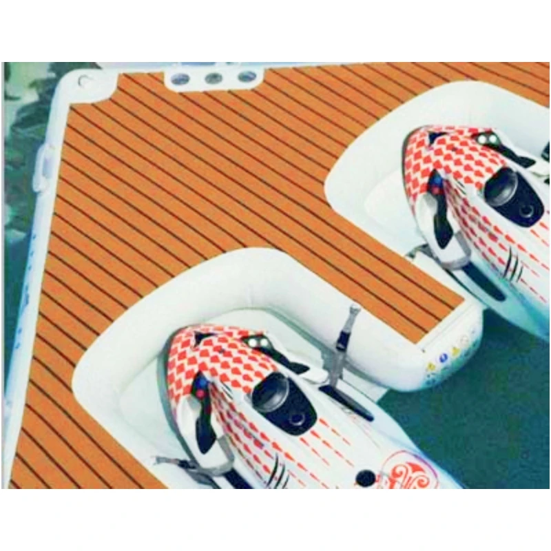 Outdoor Inflatable Swim Floating Island Raft, Inflatable Docks Floating ...