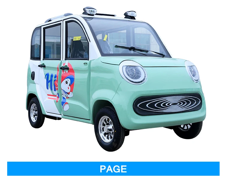 4 Wheel Fully Enclosed Mini Ev Car 4 Seats Electric Car Super Cute ...