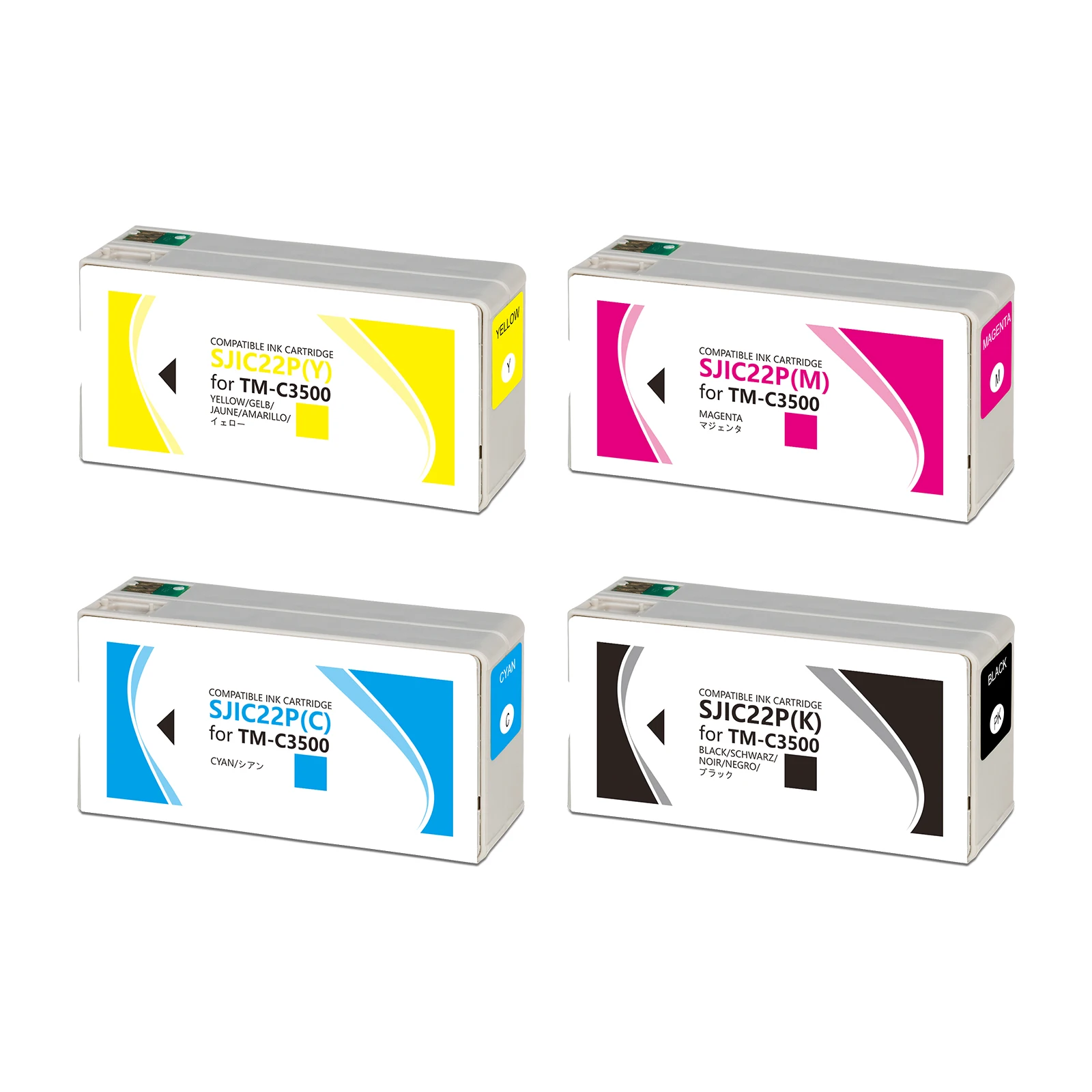 Compatible Ink Cartridge For Epson Tm-c3520 Tm-c3510 Tm-c3500 Sjic22p ...
