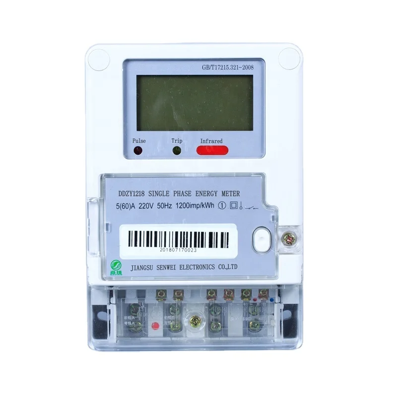 Single Phase Smart Energy Meter Kwh Metering Monitoring Circuit Breaker Timer Relay With Leakage
