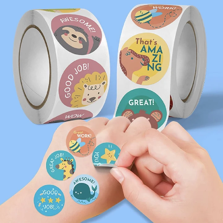 Customized Printing Color Paper Promotional Waterproof Clear Circle ...