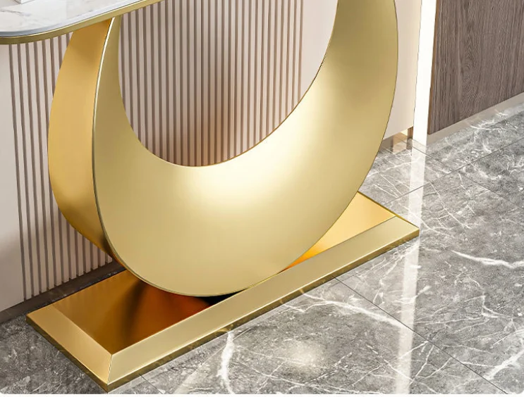 Nordic Entrance Mdf Marble Corridor Console Table Golden Living Room ...
