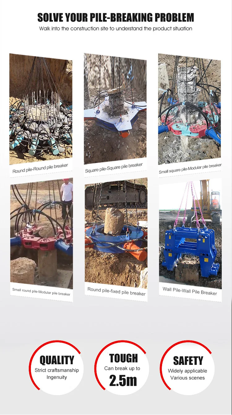 Circular Pile Breaker for Concrete Bored Piles | Excavator Attachment ...