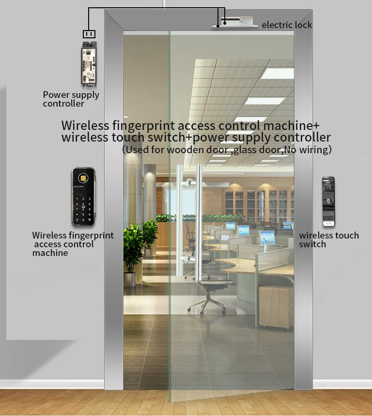 Universal Office Building Wireless Fingerprint Door Control Attendance ...