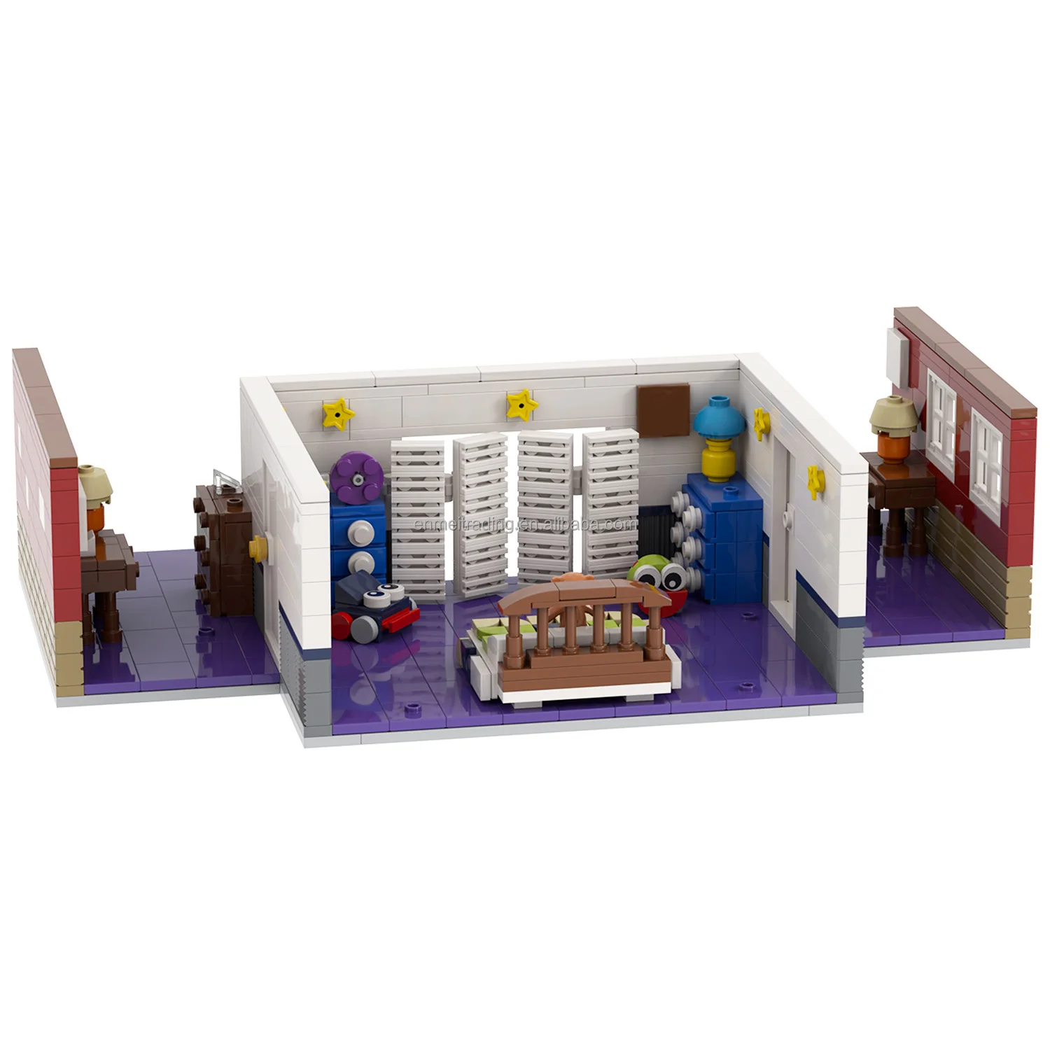 Fnaf Room Peluches Plush Freddy Foxy Figures Building Block Sets Diy ...