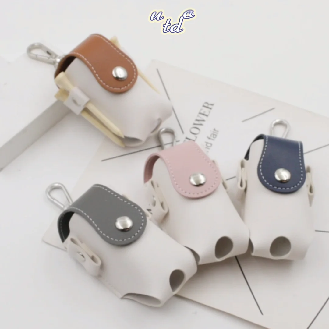 Pu Leather Golf Ball Bag Mini Pocket Storage Pouch Portable Golf Waist ...