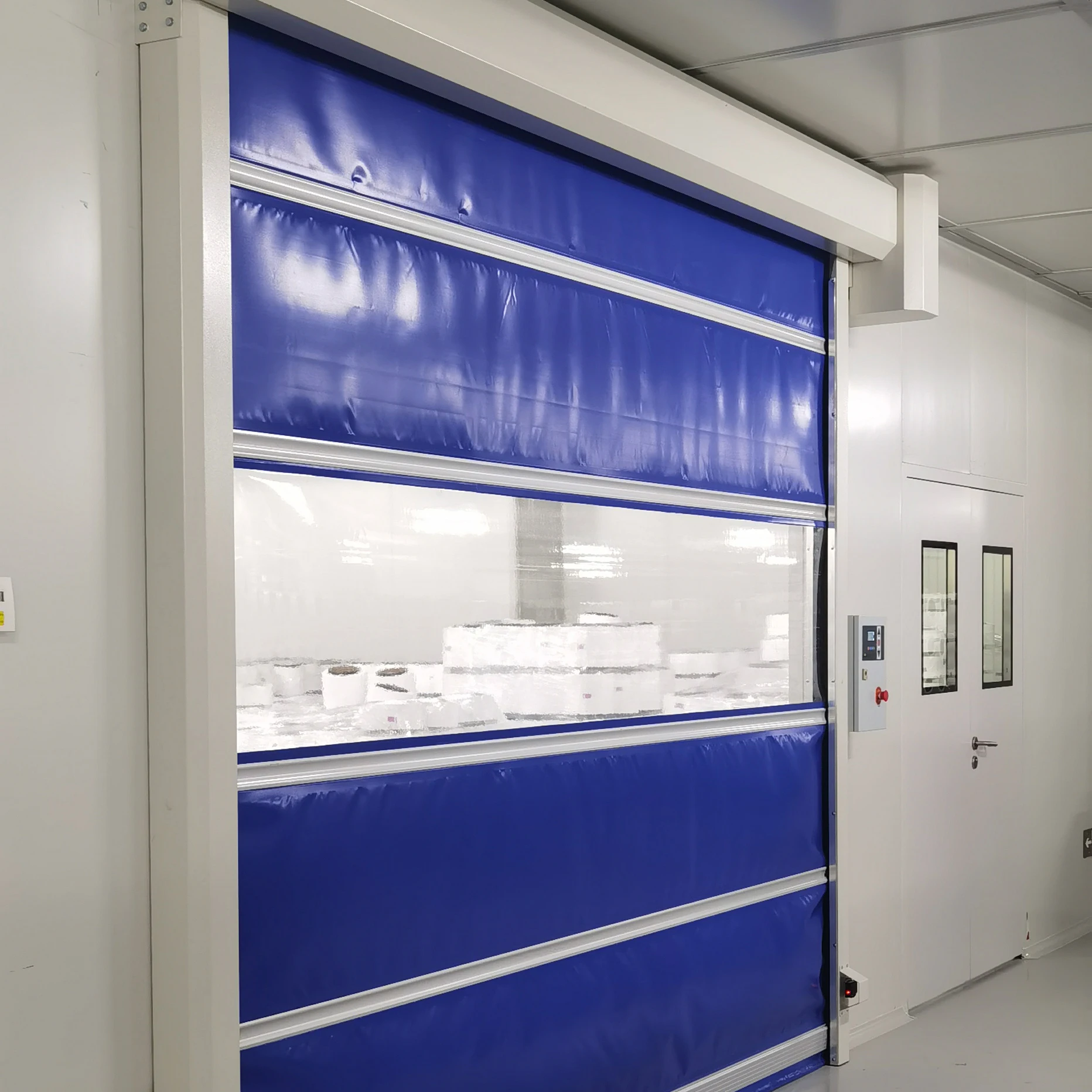 High Efficiency Rapid Roll Smart Door With Inner Air Shower And Double ...