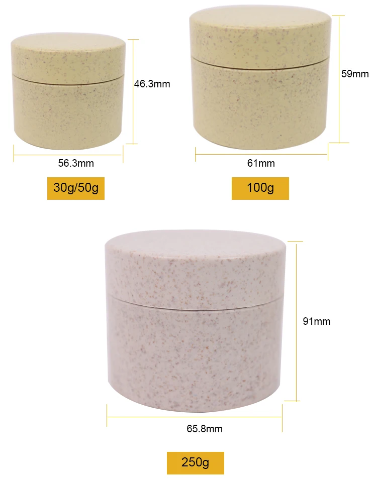 Recyclable Plastic Jars With Lids 100ml Sustainable Biodegradable ...