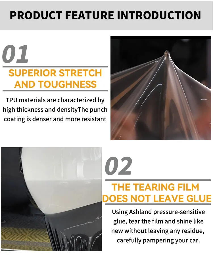 Manufacturer Anti Scratch Clear Ppf Self-repair Gloss Black Body Vinyl ...