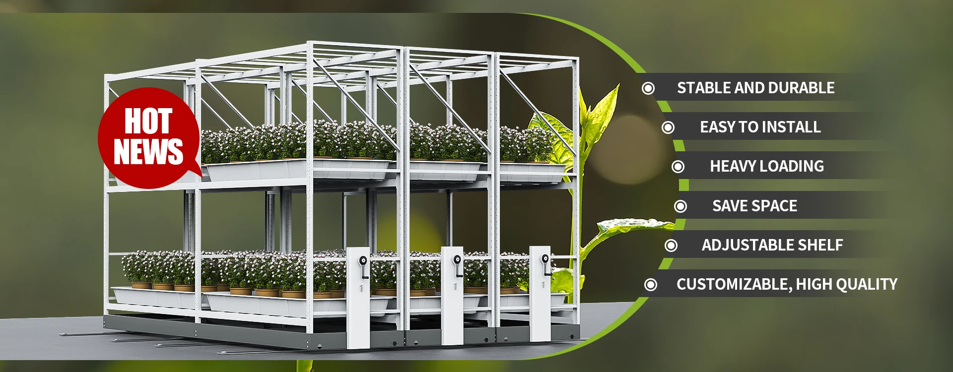 Greenhouse Vertical Grow Rack 4*8 Grow Table Two Tier Grow Rack Indoor ...