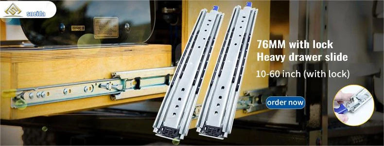 225kg 76mm Lock In Lock Out Heavy Duty Ball Bearing Full Extension ...