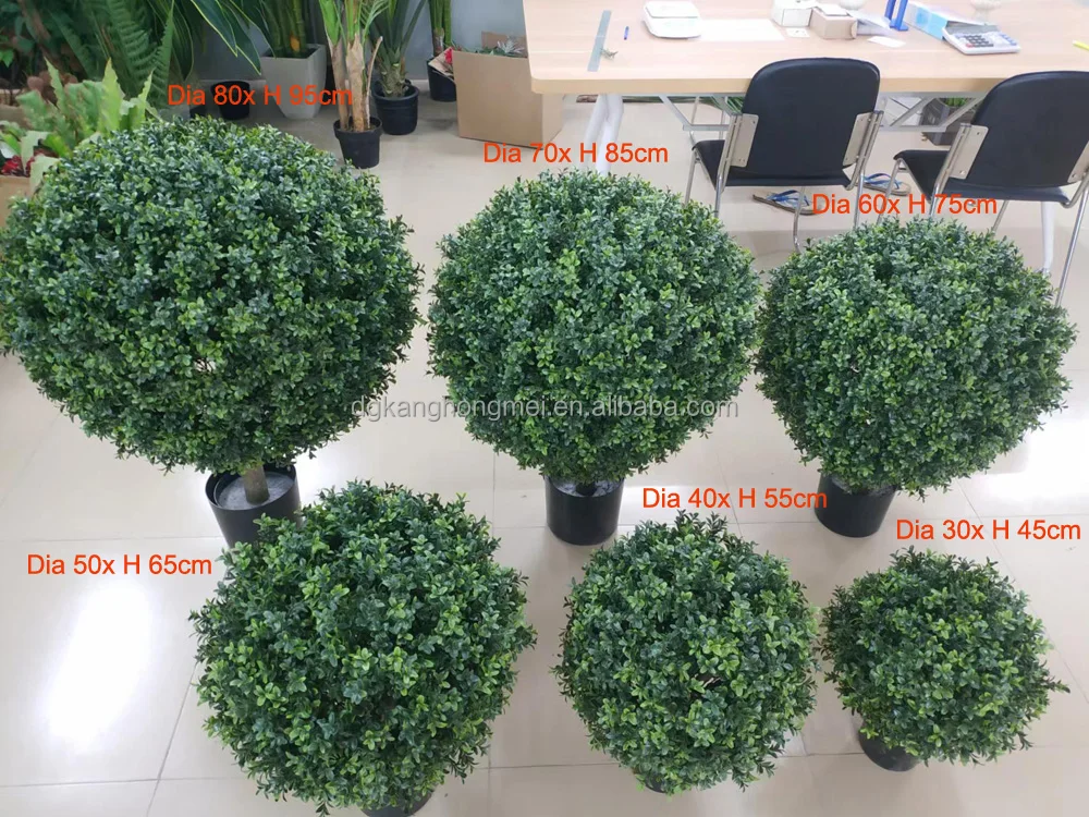 Large Size Artificial UV-Preserved Boxwood Topiary Buxus Trees Wood PE ...