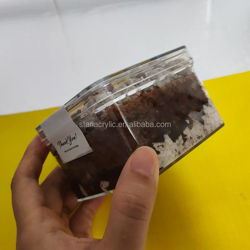 Acrylic Plastic Square Cube Cake Box - Durable & Eco-friendly