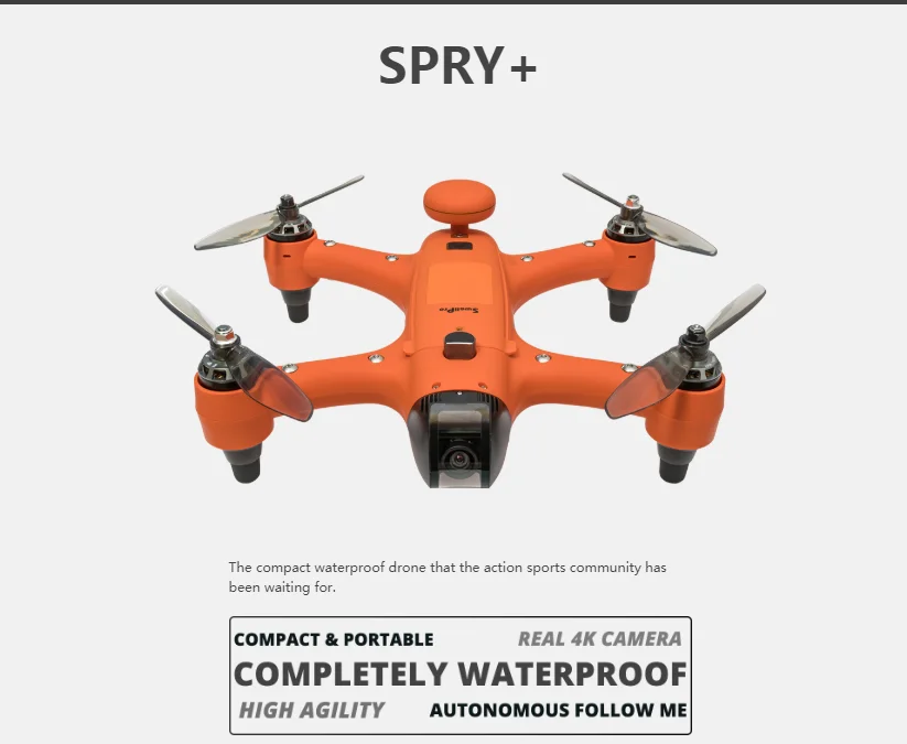 Swellpro Spry Waterproof Drone with 4K Camera & APP Control