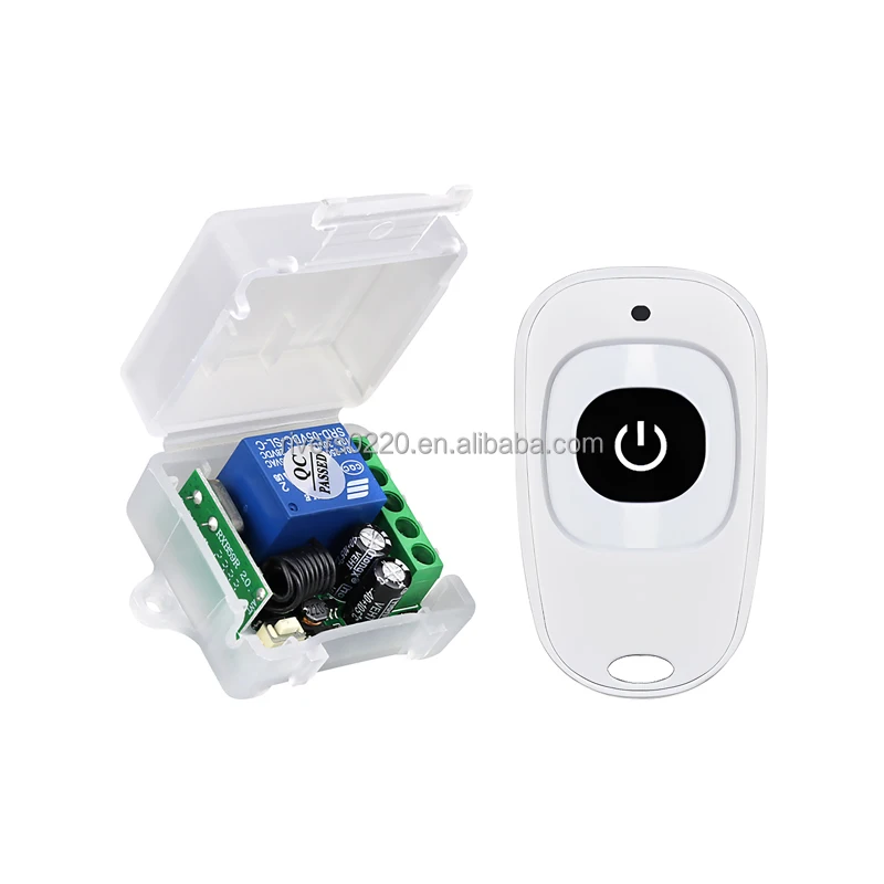 Universal RF Remote Control with 1 Button and 433 MHz DC 12 V 1 Channel ...