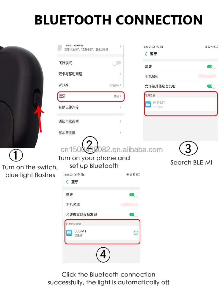 Mini Wireless Remote Shutter Controller Button Self-timer Camera Stick Shutter Release Phone ...
